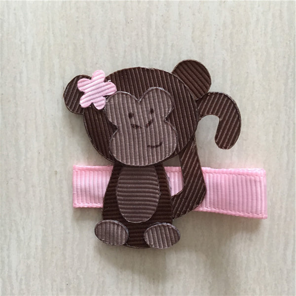 Woodland Monkey Ribbon Sculpture Hair Clip – Jaydia Crafts